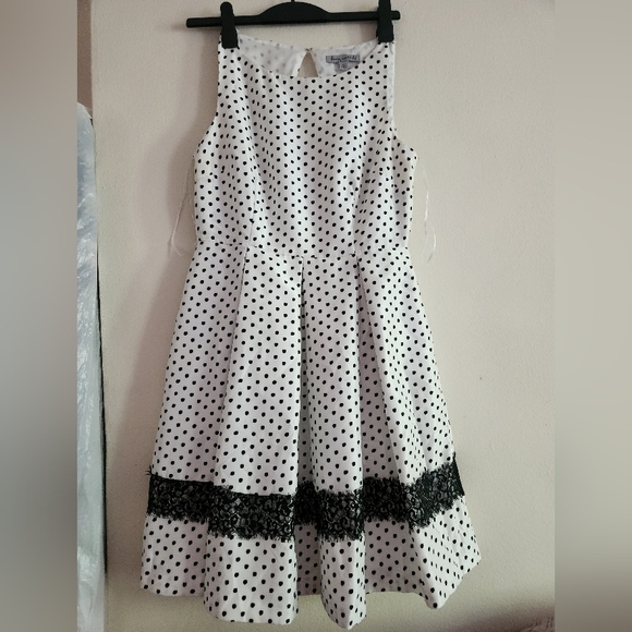 Danny & Nicole | Dresses | Danny Nicole Polka Dot Dress White With ...